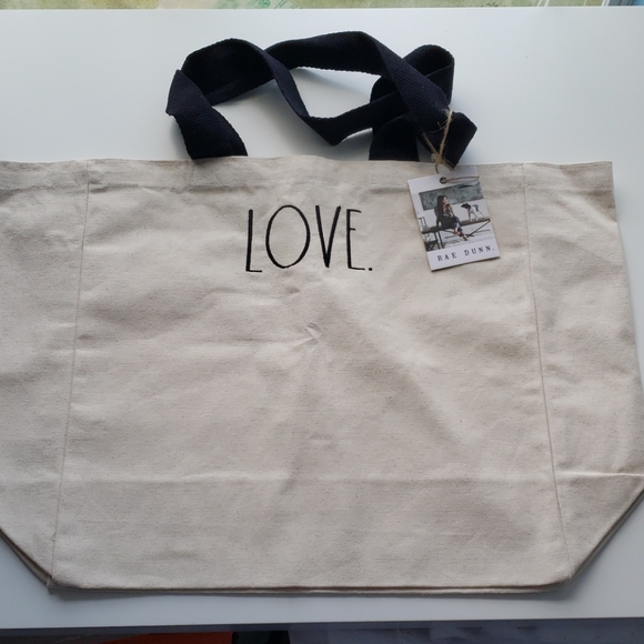 Rae Dunn | Bags | Rae Dunn Love Tote 22 X 6 | Poshmark